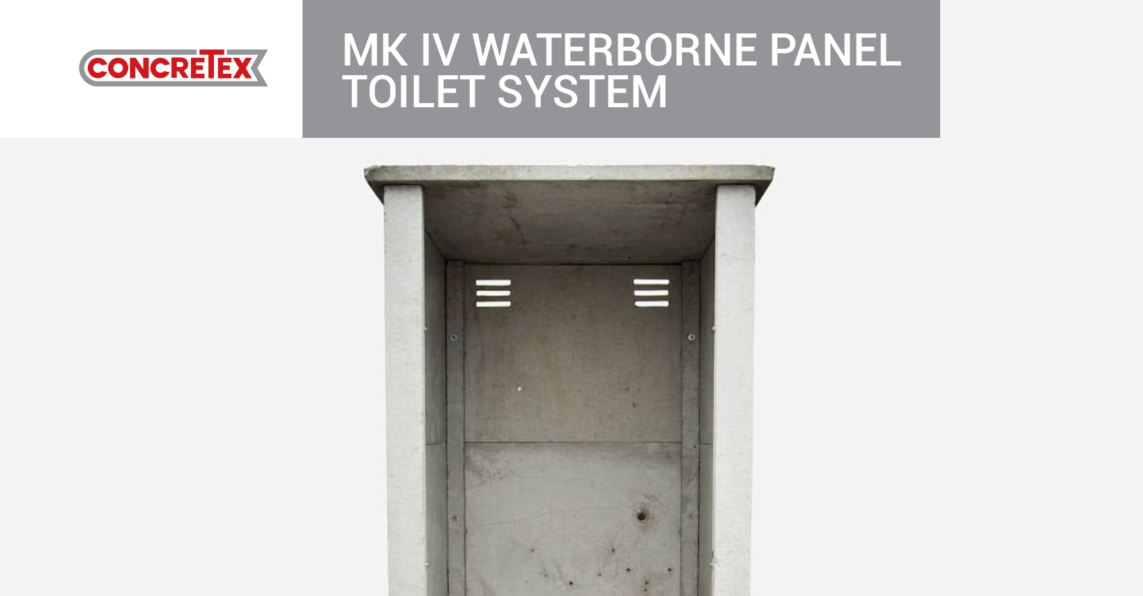 MK IV Waterborne Panel Toilet System | Concretex